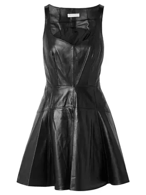 Ulla Johnson Thais Leather Mini Dress - Black