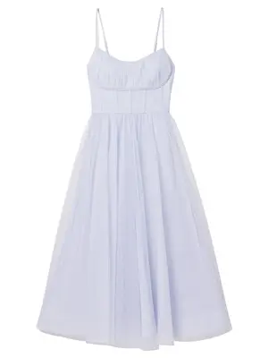 ZIMMERMANN Zimmermann Pleated Tulle Midi Dress