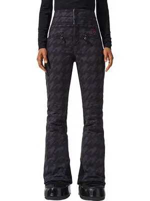 Perfect Moment Aurora Flare Ski Pants - Houndstooth Black/blue