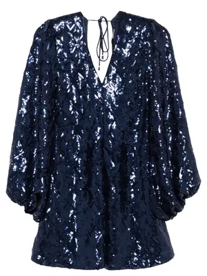 Remain Birger Christensen Sequinned Mini Dress - Blue