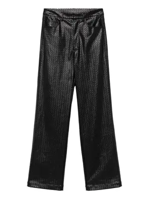 Remain Birger Christensen Braided Straight-leg Trousers - Black