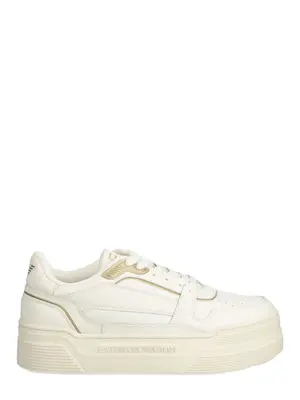 EA7 Leather Trainers - Neutrals