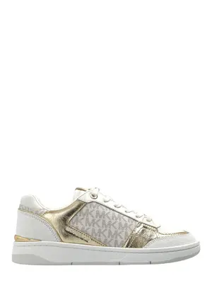 Michael Kors Metallic Leather Sneakers - White