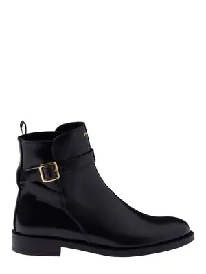 Prada Logo-print Ankle Boots - Black