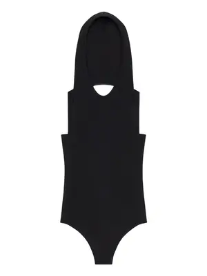 COURREGES Courrèges Illusion Hooded Bodysuit Black