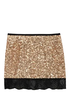 Zadig&Voltaire Justicias Mini Skirt - Gold