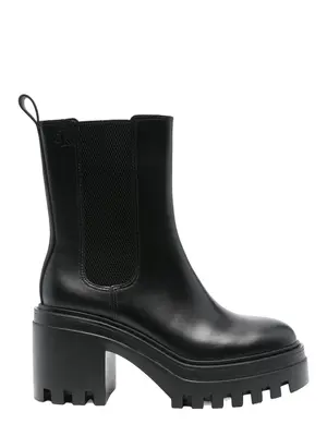 Calvin Klein 50mm Leather Chelsea Boots - Black