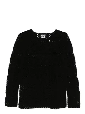BLACK COMME DES GARÇONS Open-knit Sweater - Black