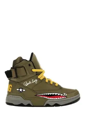 EWING ATHLETICS 33 Hi Kool G Rap Road To The Riches High-top Sneakers - Olive/red/yellow