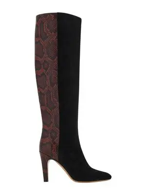 FERRAGAMO Knee High Boots With Almond Toe - Black