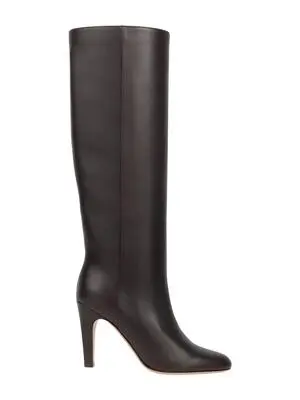 FERRAGAMO Knee-high Snake-embossed Leather Boots - Brown
