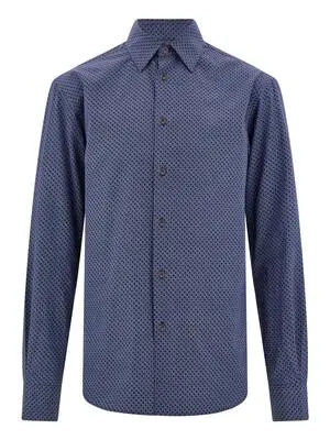 FERRAGAMO Monogram Shirt - Blue