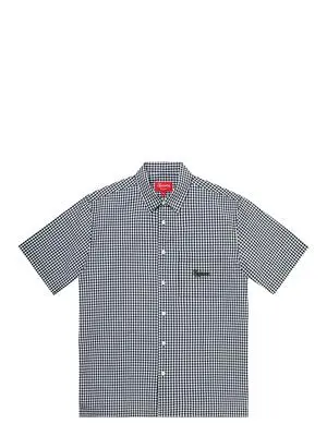 Supreme Gingham Short-sleeve Shirt - Black