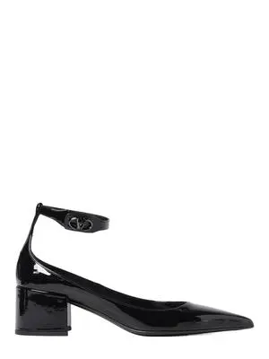 Valentino Garavani Patent Leather Ankle Strap Pumps - Black