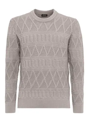 Zegna Aran Wool Sweater - Neutrals