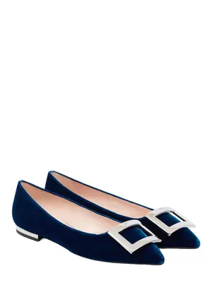 ROGER VIVIER Roger Vivier Velvet Ballet Flats Blue