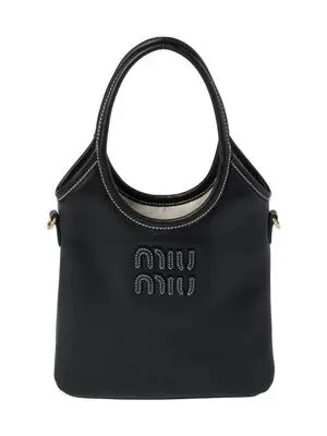 Miu Miu Ivy Leather Handbag - Black