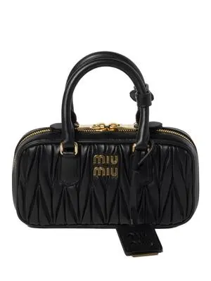 Miu Miu Arcadie Matelassé Nappa Leather Mini-bag - Black