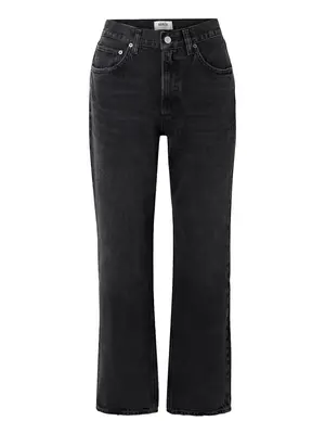 AGOLDE Valen Mid-rise Straight-leg Organic Jeans - Black