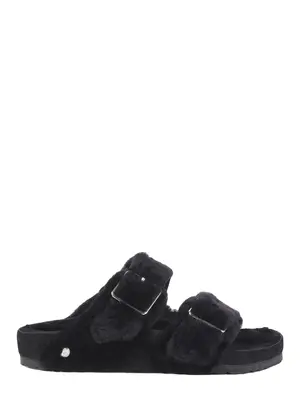 BIRKENSTOCK Arizona Shearling-lined Sandals - Black