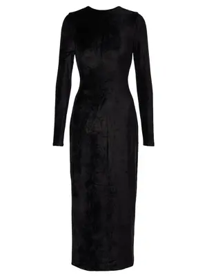 Ralph Lauren Velvet Midi Dress - Black