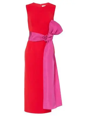 Carolina Herrera Bow-detail Midi Dress - Red