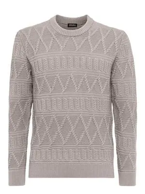 Zegna Aran Wool Sweater - Neutrals