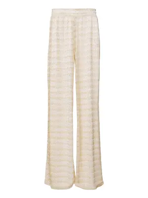 Melissa Odabash Adi Lamé Wide-leg Pants - Gold