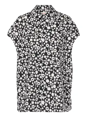 Marni Printed Cotton Poplin Shirt - Black