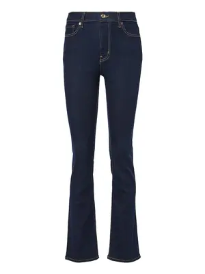 FRAME Le High Straight Long Jeans - Blue