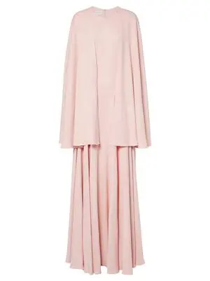 Giambattista Valli Pleated Caped Gown - Pink