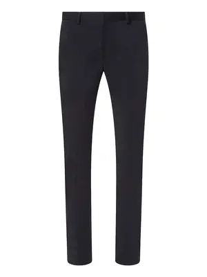 Zegna Winter Mid-rise Cotton Chinos - Black