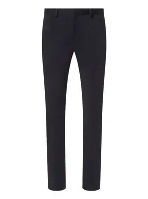 Zegna Winter Mid-rise Cotton Chinos - Black