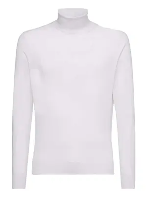 Zegna Cashseta Turtleneck Top - White