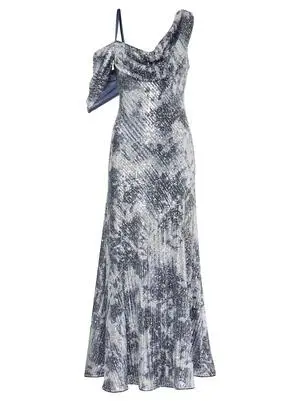 Diane Von Furstenberg Joaquin Sequined Maxi Dress - Black