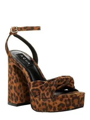 Aqua Pasha Sandals Leopard