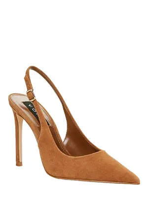 Aqua Taylr Slingback Pumps Chesnut Suede