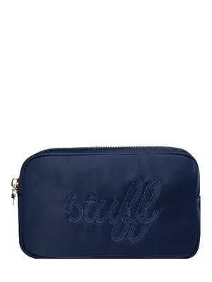 Stoney Clover Lane Embroidered Small Pouch - Sapphire