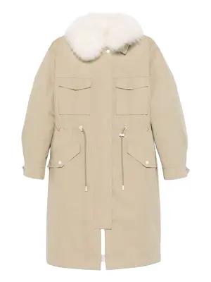 YVES SALOMON Fur-detailed Parka - Neutrals