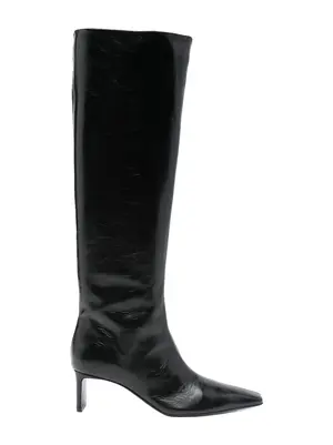 Khaite 55mm Ona Knee-high Boots - Black