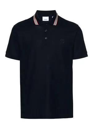 Burberry Icon Stripe Cotton Polo Shirt - Blue