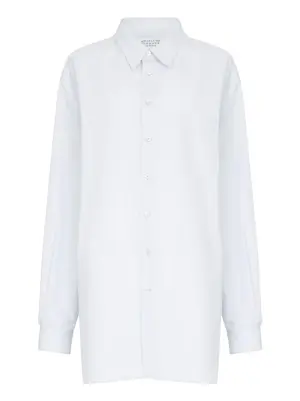 MAISON MARGIELA Long-length Cotton Shirt - White