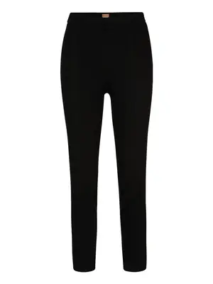 BOSS Skinny-cut Cropped Trousers - Black