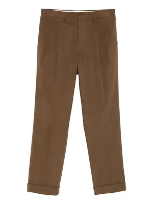 DELL'OGLIO Tapered Trousers - Brown