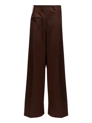 MAISON MARGIELA Single-stitch Logo Trousers - Brown