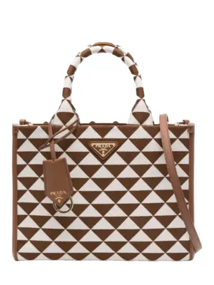PRADA Prada Small Symbole Jacquard Tote