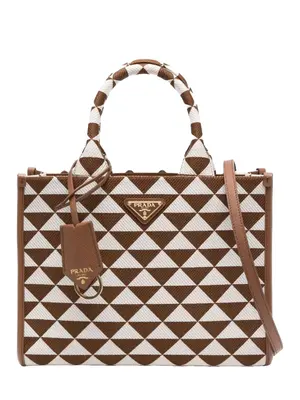 PRADA Prada Small Symbole Jacquard Tote