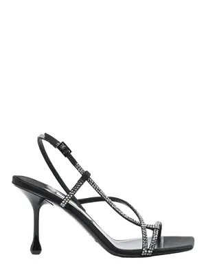 JIMMY CHOO 80mm Etana Sandals - Black