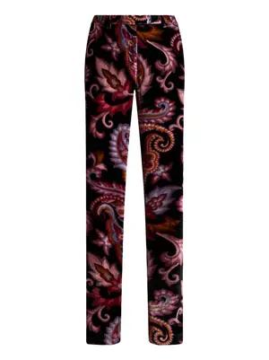 Etro Paisley Velvet Trousers - Black