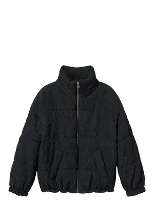 TWINSET Embossed Puffer Jacket - Black